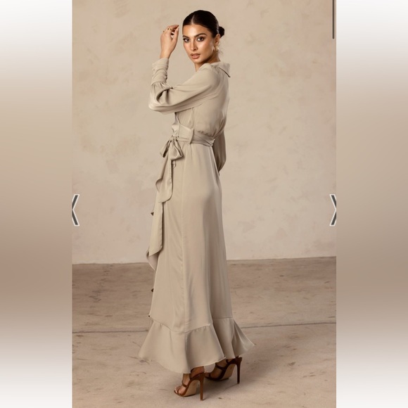 Veiled | Dresses | 5 Shereen Wrap Satin Maxi Dress Muslim Maxi Dress ...